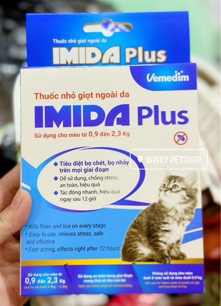 IMIDA Plus Phòng và điều trị bọ chét, rận trên mèo 0.9-2.3kg - tuýp ...